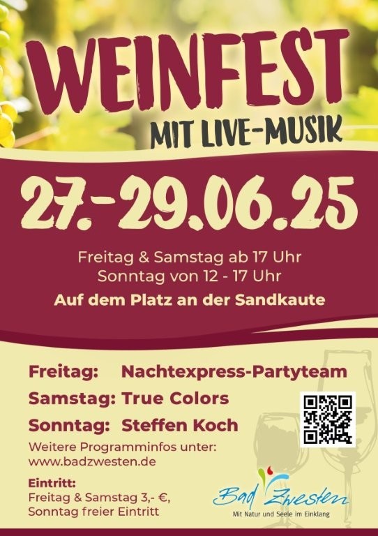 Weinfest 27.06. - 29.06.2025 | Startseite